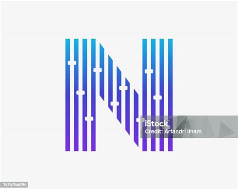 문자 N 사운드 음악 오디오 이퀄라이저 볼륨 음성 주파수 스테레오 다채로운 벡터 로고 디자인 그라데이션에 대한 스톡 벡터 아트 및 기타 이미지 Istock