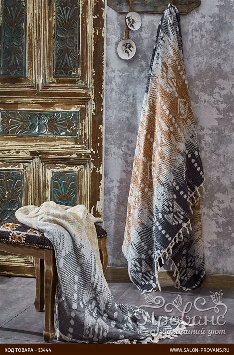 Пештемаль (пляжное полотенце, палантин) Ecocotton IKAT органический ...