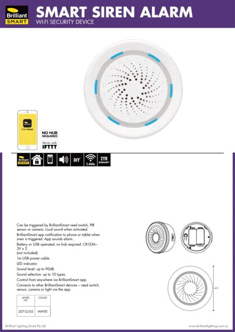 Brilliantlighting Smart Siren Alarm Control Io