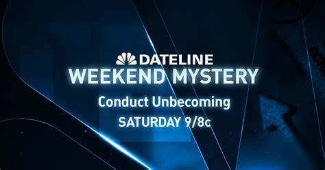 Dateline Saturday Sneak Peek Conduct Unbecoming