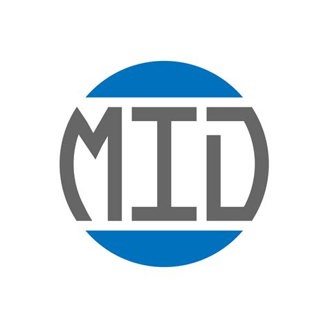 Mid Letter Logo Design On White Background Mid Creative Initials