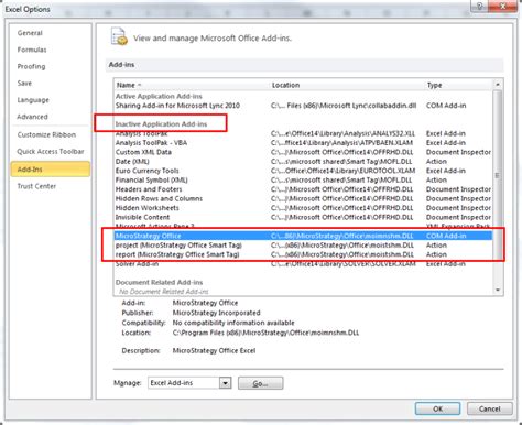 Kb42741 Users Cannot See The Microstrategy Office 9 X Add In On The Microsoft Office 2007 And