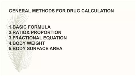 Drug Dose Calculations PPTX