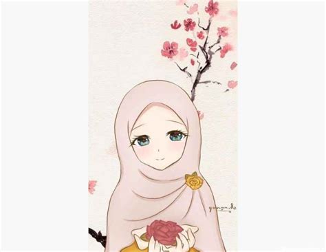 عکس نقاشی دختر محجبه