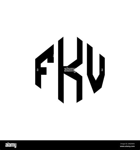 Fkv Letter Logo Design With Polygon Shape Fkv Polygon And Cube Shape Logo Design Fkv Hexagon