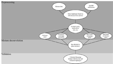 flow chart of the general process employed in the mixture deconvolution