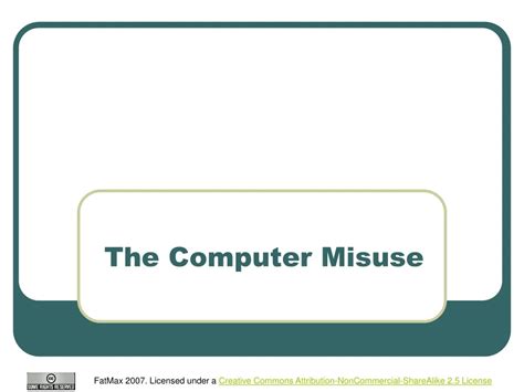 PPT The Computer Misuse PowerPoint Presentation Free Download ID 441270