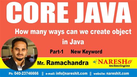 How Many Ways Can We Create Object In Java Part 1 New Keyword Core Java Tutorial Youtube
