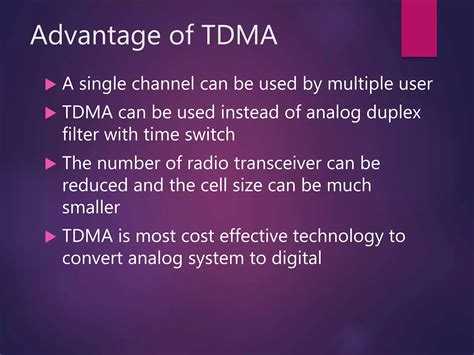 Tdma Time Division Multiple Access Pptx