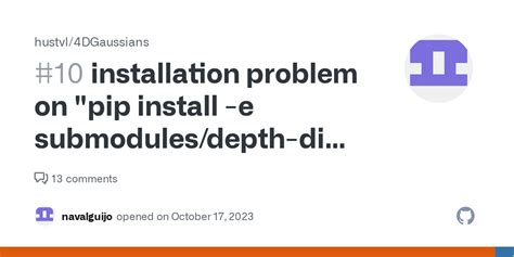 Installation Problem On Pip Install E Submodules Depth Diff Gaussian Rasterization · Issue
