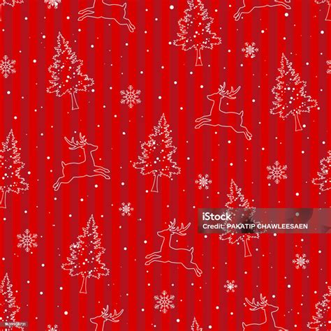 겨울 휴가 원활한 패턴 빨간색 배경에 크리스마스 또는 새 해 장식에 대한 테마 축하 드로잉에 대한 스톡 벡터 아트 및 기타 이미지 드로잉 연속무늬 크리스마스 Istock