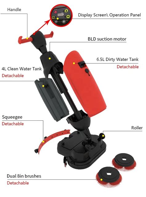 Battery Driven Small Floor Scrubberscrubbertile Cleanersweeper Buy