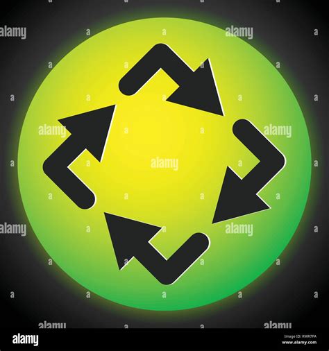Circular Arrows Icon Rotating Arrows Clockwise Arrows Stock Vector