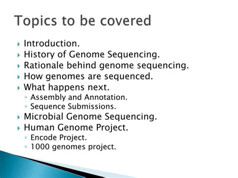 Genome Sequencingprojects Pptx Biotech And Biomedical Industry Industries
