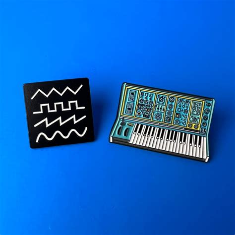 Synthesizer And Waveform Enamel Pin Set Or Individual Etsy