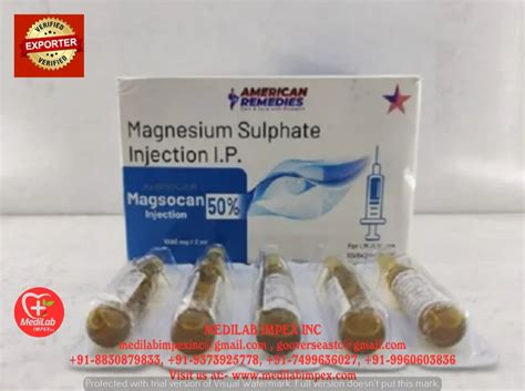 Magnesium Sulphate Injection 10 5 2 Ml Ampoules At ₹ 30 Vial In Nagpur