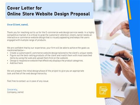 Proposal For Ecommerce Website Development Cover Letter For Online Store Website Design Proposal