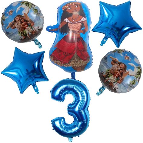 6 шт лот шары в форме принцесс 30 дюймов номер океан вечерние принадлежности Моана тематическая