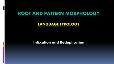 Prosodic Morphology Pptx