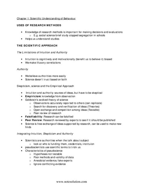 Psyb01h3 Chapter 1 Chapter 1 Textbook Notes Oneclass