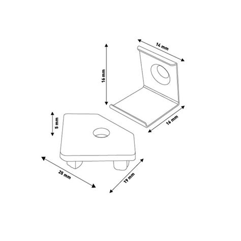 Tampas E Clipes Pretos Para O Perfil Lm3726 Leonleds