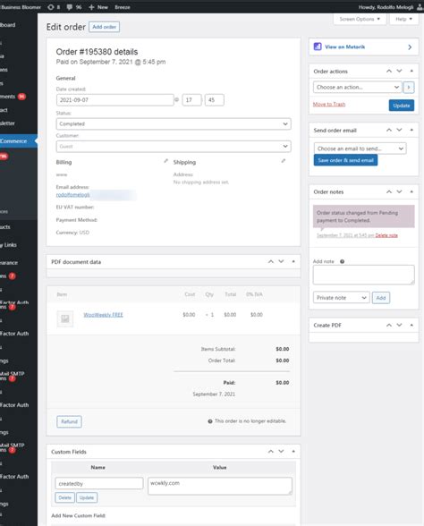 WooCommerce Create An Order From Another Website