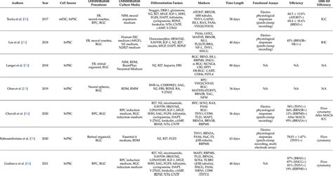 Experimental Features Of Rgc Differentiation Download Scientific Diagram