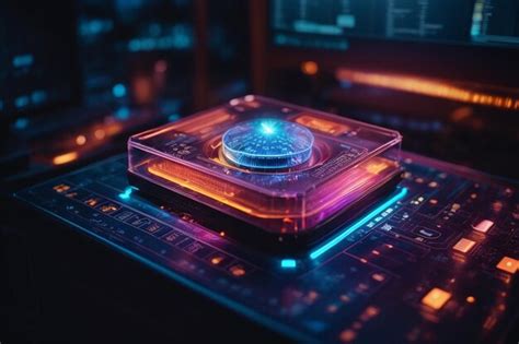 Premium Ai Image Application Programming Interface Hologram Technology Background