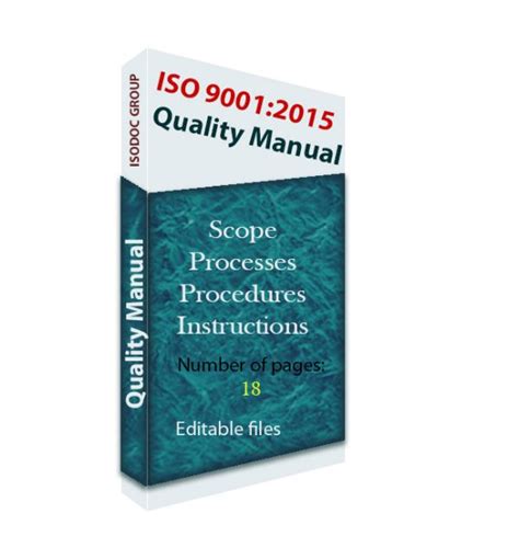 Iso 9001 Quality Manual Isodoc Documentation Toolkit