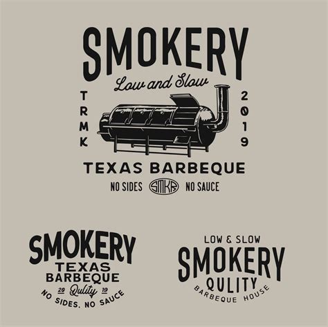 텍사스 바베큐브랜드 Smokery 로고 디자인 포트폴리오 크몽