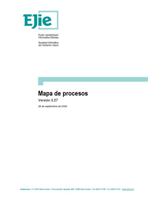72 Ejie Mapa De Procesos V327 Pdf Planificación Estratégica