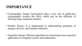 Integer Factorization In Cyber Security Pptx