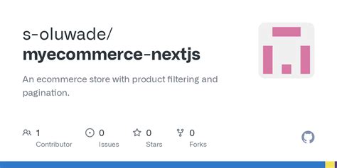 Github S Oluwademyecommerce Nextjs An Ecommerce Store With Product