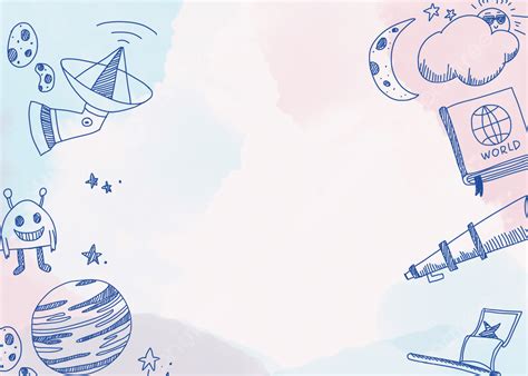 Elegant Watercolor Planet Science And Technology Education Background