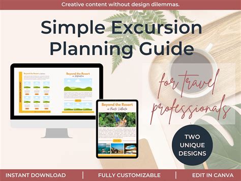 Simple EXCURSION Planning Guide Template For Travel Agents Vacation Quote Travel Itinerary