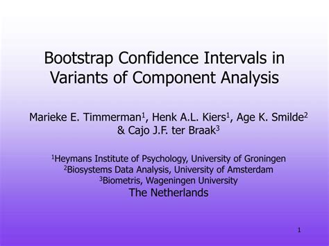 Ppt Bootstrap Confidence Intervals In Variants Of Component Analysis Powerpoint Presentation