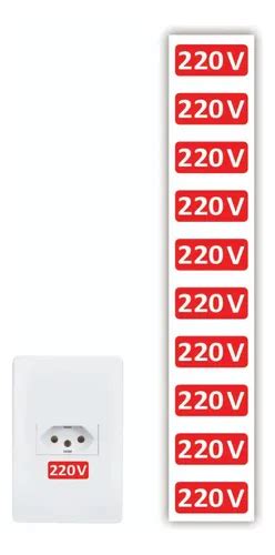 10 Etiquetas Tomada 220 Volts Voltagem Identificação Mercadolivre