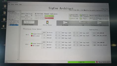 DS DF We Use SigCon Architect To Program The DS DF EVM The CDR Locked Interface
