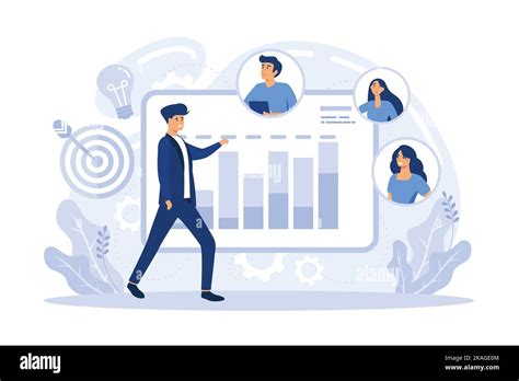 Business Bright Modern Office Meeting Stock Vector Images Alamy