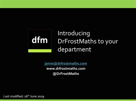 Ppt Drfrostmaths Diverse Teaching Resources And Online Platform Powerpoint Presentation Id