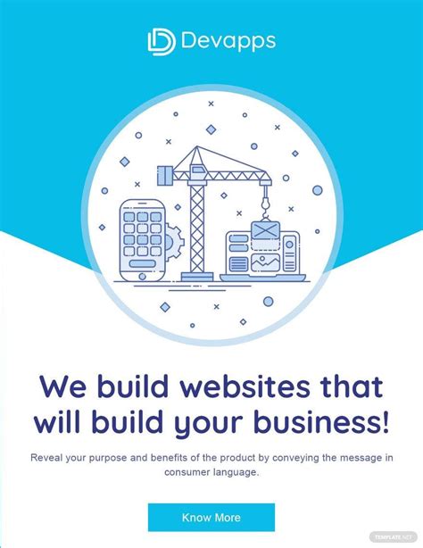 Web And Mobile App Development Services Email Newsletter Template In Psd Download