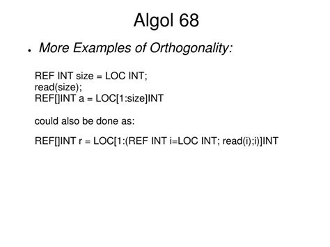 Ppt Algol 68 Powerpoint Presentation Free Download Id 5519074