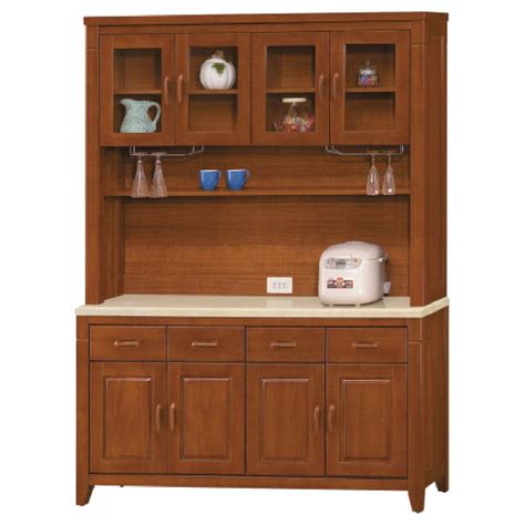 DE德一家具星巴克樟木5 2尺餐櫃全組 CX23 396 1 德一家具