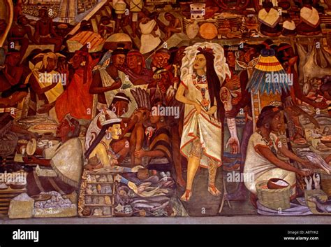 The Great Tenochtitlan 1945 Mural Mural By Diego Rivera Diego Rivera National Palace
