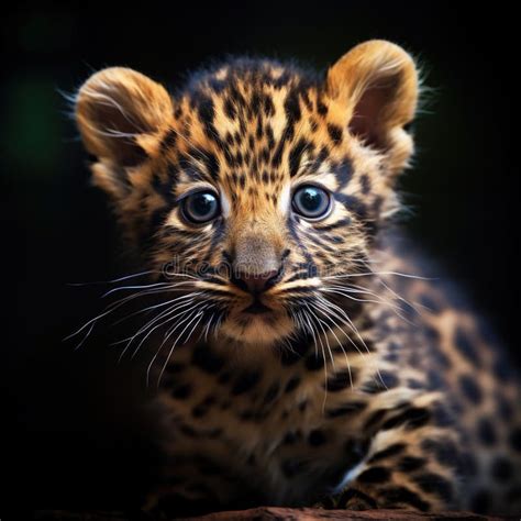 Of A Spotted Leopard Cub Panthera Pardu Stock Illustration Illustration Of Panthera Pardus