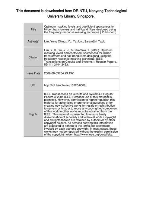 pdf optimum masking levels and coefficient sparseness for hilbert