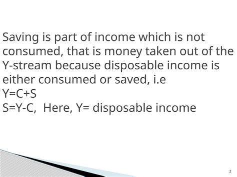 Functional Relationship Between Saving And Income Pptx