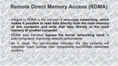 Remote Direct Memory Accessrdma In English Youtube