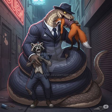 Fox And Coon By Sckit81 On Deviantart