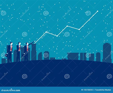 Business People And Forecasting Future Profits Concept Business Vector